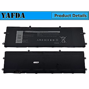 Yafda DWVRR New Laptop Battery Replacement for Dell Inspiron 16 7620 2-in-1 Alienware x15 R1 Alienware x15 R2 Alienware x17 R1 Alienware x17 R2 Series 817GN 0017GN 0NR6MH 11.4V 87Wh