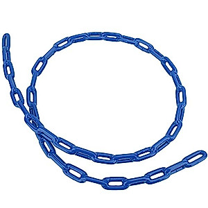 Vifemify 1.5m Children Outdoor Indoor Plastic Coated Iron Playground Swing Link Chain Toy Accessory Swing Sets for Backyard Tools(Blue)