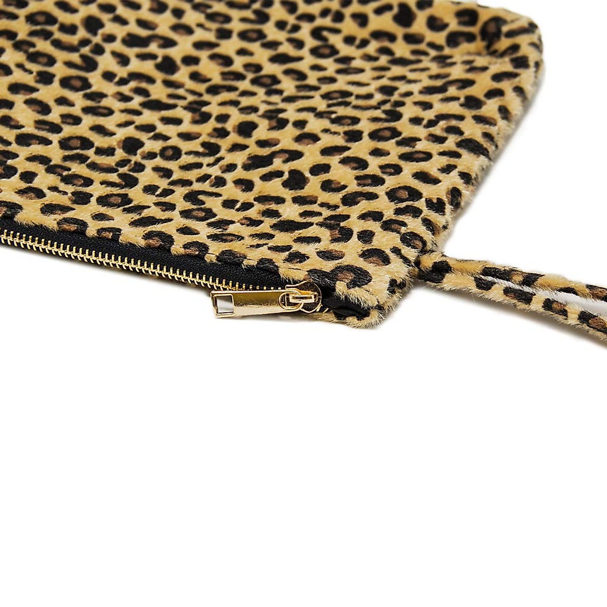 Me Plus Women's Clutch Pouch Wristlet Purse Bag Zipper Closure (2 Patterns) (Leopard-Beige)