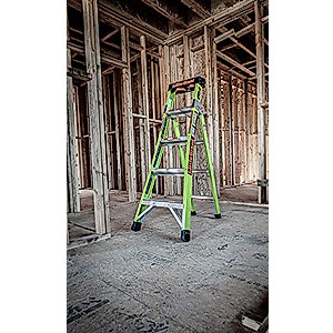 Little Giant Ladders, King Kombo, Professional, 5 Ft. A Frame, 8 Ft. Extension, Fiberglass, Type 1AA, 375 lbs Weight Rating, (13580-001)