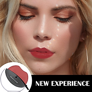 DAGEDA 3 Colors Matte Lipstick Set, Matte Velvet Lipstick Lip Shape Lazy Lipstick, Long Lasting High Pigmented Non-stick Cup Lip Gloss, Waterproof Easy to Color Lipstick Lazy Lip Makeup (Color A)