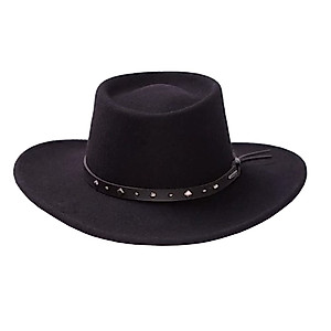 Stetson Men's Hawk Crushable Felt Western Fashion Hat Black Small