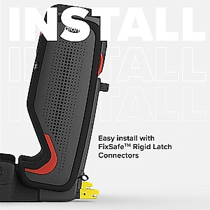 Diono Monterey 5iST FixSafe High Back Booster Car Seat with Expandable Height and Width, Compact Fold to Full Size Booster, Foldable, Portable Booster for Go-Anywhere Travel, Black Jet