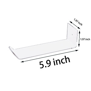 Clear Acrylic Headband and Jewelry Organizer Rack - 6 Pack Hair Accessories and Bracelet Display Stand