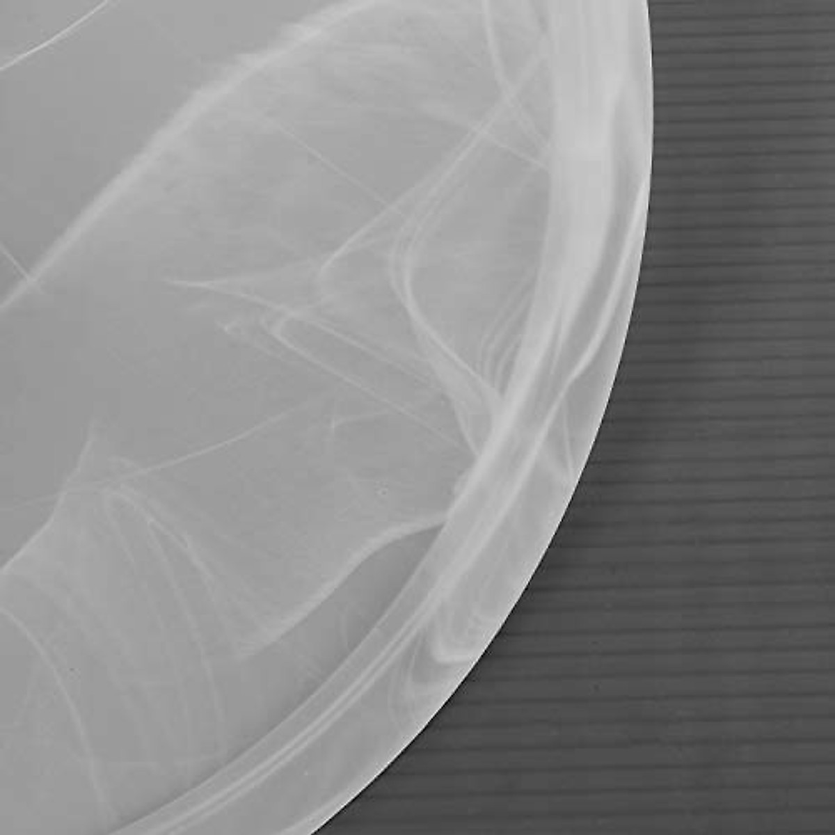 Giluta Small Floor Lamp Glass Shade Replacement Globe -Fitting Opening 1.625" Modern Alabaster Style Light Fixture Shade, Height: 4.13 inch, Width: 9.45 inch. Lipless