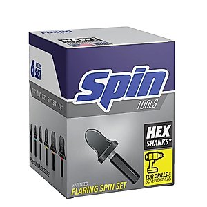 SPIN F6000 6-Piece Drill Bit Flaring Set 1/4, 3/8, 1/2, 5/8, 3/4, 7/8-Inch