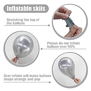 Chrome Gold Silver Balloon Garland Kit-Metallic Gold Silver Balloons and 4D Disco Silver Foil Mylar Balloons Arch for Birthday Baby Shower Graduation Bachelorette Wedding New Year Party Decoration