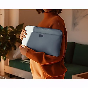 OOKIEDO 13-13.3inch Leather Laptop Sleeve for MacBook Air/Pro Leather （PU） Notebook Bag Case Stylish and Protective Computer Bag (Blueberry)