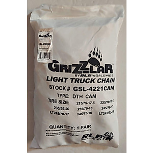 GSL-4221CAM Alloy Light Truck Ladder CAM Tire Chains 215/75-17.5 215/80-17 225/60-19 225/65-18 225/70-18 225/70-19.5 LT225/75-17 LT225/85-16 LT235/75-16 LT235/85-16 LT245/70-17 LT245/75-16