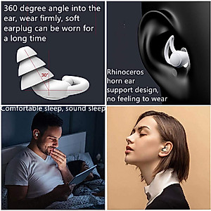 Reusable Safe Silicone High Fidelity Earplug, for Sleeping (Reduce 40dB), Swimming, Studying, Concerts, Noise Cancelling and Hearing Protection (Gray)