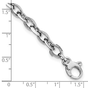 Auriga Fine Jewelry 14K White Gold Polished Fancy Link Bracelet 7.75"