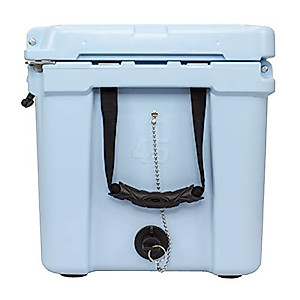 Frosted Frog Light Blue 45 Quart Ice Chest Heavy Duty High Performance Roto-Molded Commercial Grade Insulated Cooler