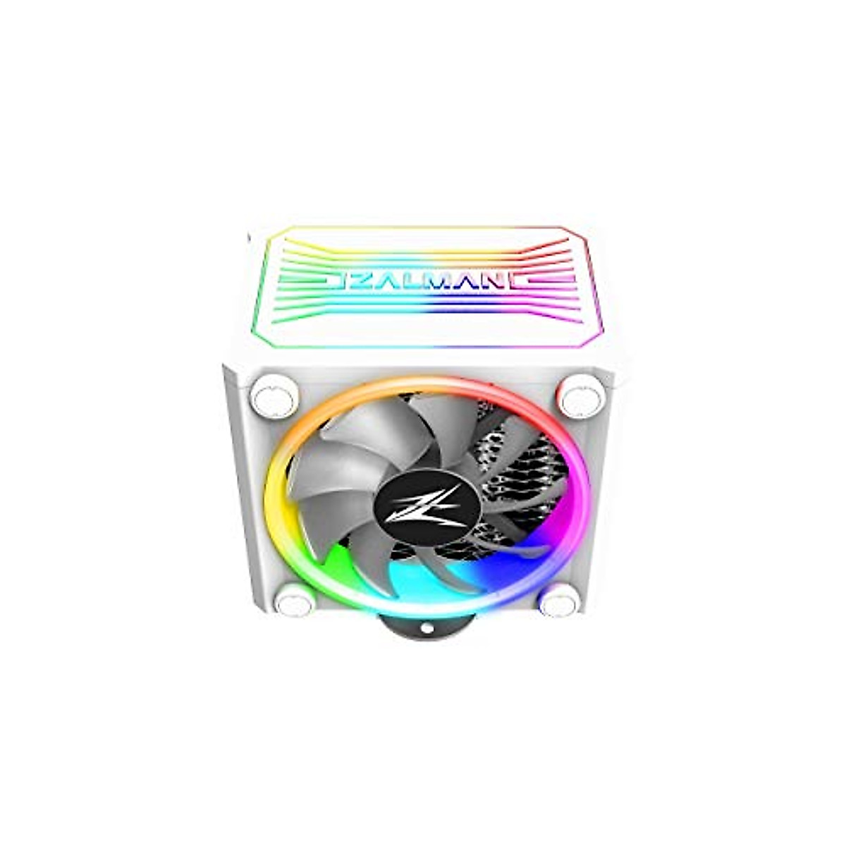 Zalman CNPS16X CPU Cooler w/Real aRGB 120mm Fans, Addressable RGB Top Cover, Corrugated Heatsink, 4 Heat Pipes, 180W TDP for Intel & AMD CNPS16X (White)