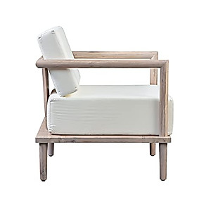 Tov Furniture Emerson Cream Outdoor Lounge Chair (Cream)
