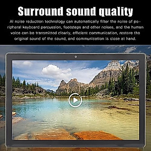 2 in 1 10.1 Inch Tablet, 4G Network 2 in 1 Tablet 100-240V with Keyboard for Android 12 for Home (US Plug)