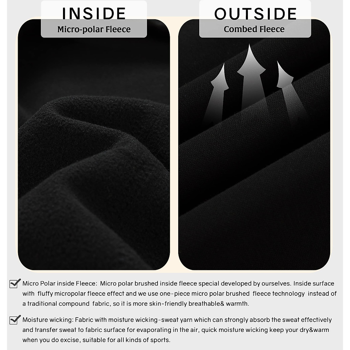 ALAVIKING Mens Sweatpants Antistatic Fabric Athletic Pants with Pockets Lounge Open Bottom Pants Fleece Sweatpants for Men Size S-3XL (Black-m)