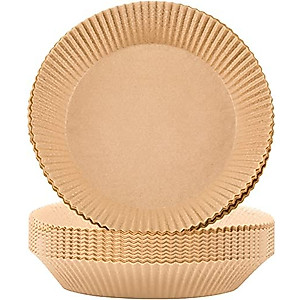 Original, Air Fryer Disposable Paper Liner, Parchment Paper for Air Fryer Oil-proof, Water-proof air fryer sheets, Food Grade Parchment Paper for Baking Roasting (6.3inch 50pcs)