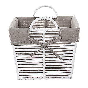 Home Zone Living VS19450E Nursery Basket, White/Grey