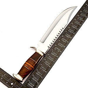 UK UNIQUE SHARP KNIVES J2 Stainless Steel BK-3059 Handmade 2PCS Hunting Knife -Beautiful Rose Wood Handle