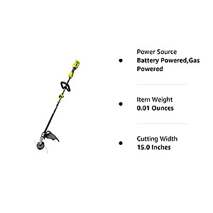 Ryobi 40-Volt Baretool Lithium-Ion Cordless Expand-it Attachment Capable String Trimmer, 2019 Model RY40250 with 13-15" Cutting Swath, Li-Ion 40v (Battery and Charger Not Included)