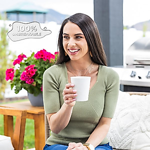 Grow Forward Premium Wheat Straw Cups - Set of 8 Unbreakable BPA Free Reusable Hard Plastic 20 oz Drinking Glasses for Water, Camping, RV - Large Tumblers for Kitchen - Midnight