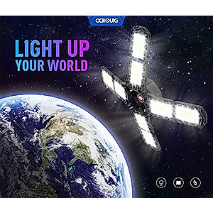 OCROUKI LED Garage Light,150W LED Shop Lights for Workshop,Basement,Home Gym,Compatible with E26/E27 Interface (0.15)