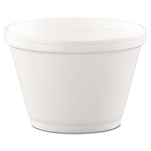 DART 6SJ12 Foam Containers 6oz White 50/Bag 20 Bags/Carton