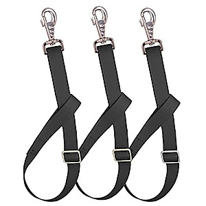 Loaged Adjustable Nylon Bucket Strap （3 Pack）- for Hay Nets, Water Buckets, Hanging Strap,Horse Outdoor Feeders,Heavy Duty Horse Water Feed, 30" (Black)