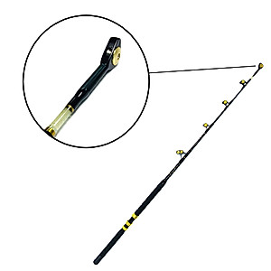 EatMyTackle Roller Guide Saltwater Fishing Rod | Blue Marlin Tournament Edition (130-160lb)