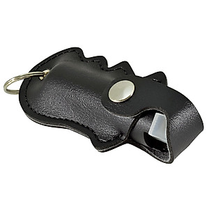 Pepper Defense 1/2 oz. Pepper Spray with Grip Holster and Keychain Attachment - Safety Twist Lock Glow Trigger - Maximum Strength 10% OC Formula - Self Defense Personal Protection (Black 3-Pack)