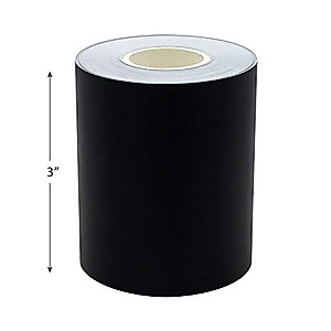 Teacher Created Resources Black Straight Rolled Border Trim, 50 Feet