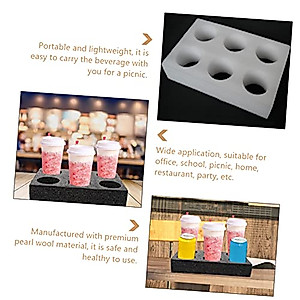 2pcs Milk Tea Cup Holder Cup Drink Carrier Tray Coffee Cup Fixing Holders 4 Cup Holder Drink Carriers Hot Drink Holder Car Cup Holder Outdoor Cup Tray Insulation Pearl re-usable