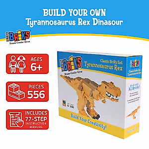 Strictly Briks Compatible with Lego Classic Bricks Dinosaur Building Set, Tyrannosaurus Rex, 556 Pieces, 100% Compatible with All Major Building Brick Brands, for Kids Ages 6+