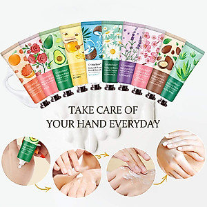 18 Pack Hand Cream Gift Set Bulk Small Hand Lotion for Dry Cracked Hands,Moisturizing Lotion Gift Set With Shea Butter For Women,Mini Travel Size Lotion Bulk Gift For Women Wife Girlfriend Mother