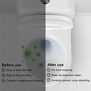 Rugam Splash Guard Toilet Seat Design for Directs Urine Home Care Disability Elevated Fits Most Toilet Seats - measures 14.0 x 6.0 x 4.0 inches White