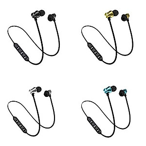 Bluetooth V4.2+EDR Wireless Head Phones Athlete Sport Series, 4-Colors, Dual Track, Stereo HiFi w/mic,Excellent Base (Blue)