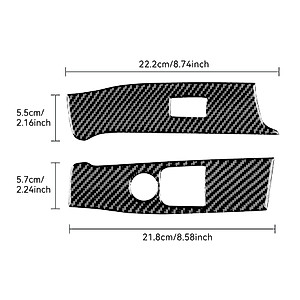 AIRSPEED for Supra Door Window Button Frame Cover Sticker Carbon Fiber Door Window Control Switch Panel Sticker Trim for Toyota Supra GR A90 A91 MK5 2019-2022, Black