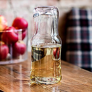 Krosno Water Drinking Night Set| Set of 2 Pieces | 20.3 and 6.8 oz | Splendour Collection | Ideal for Home, Restaurant, Events & Parties | Dishwasher Safe