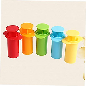 COHEALI Toddler Toys 5pcs Stencils for Kidcraft Playset Wood Wood Puzzle Extruder Machine Dough Tool Kits Clay DIY Assorted Designs Tools Toolkit Mold Model Cake Air Dry Clay