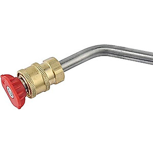 RIDGE WASHER Pressure Washer Extension Wand, 45 Degree Curved Angled Attachment Lance for Undercarriage and Gutter Rod, 1/4 Quick Connect, 15 Inch