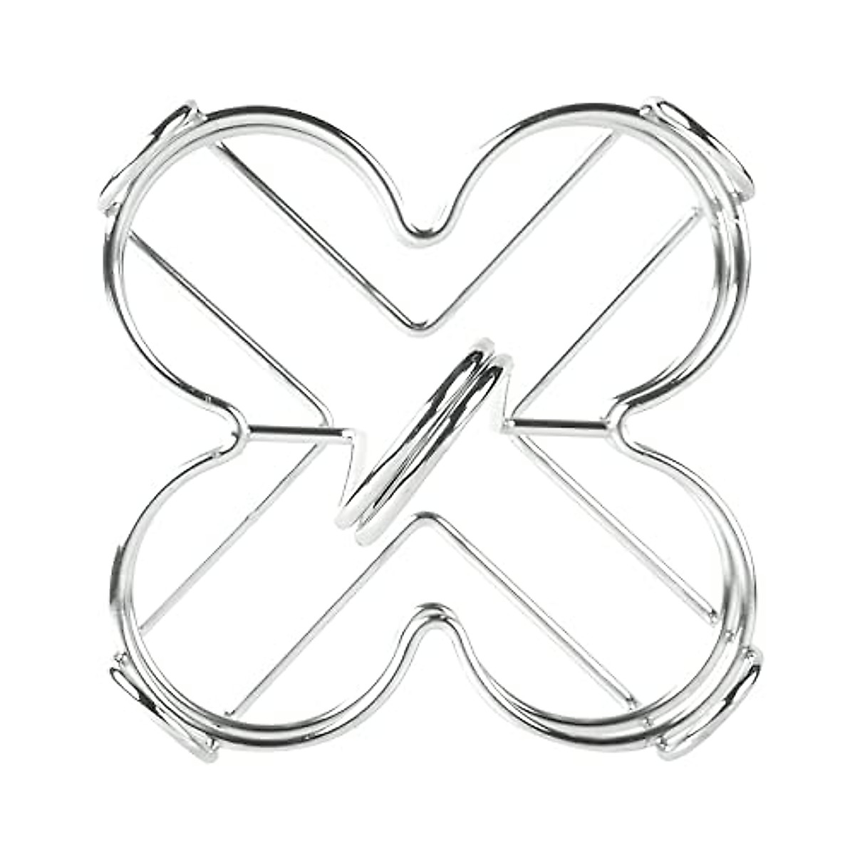 G.E.T. 4-221623 Metal Condiment Condiment Caddy with Number Holder, 4 Compartment, Chrome