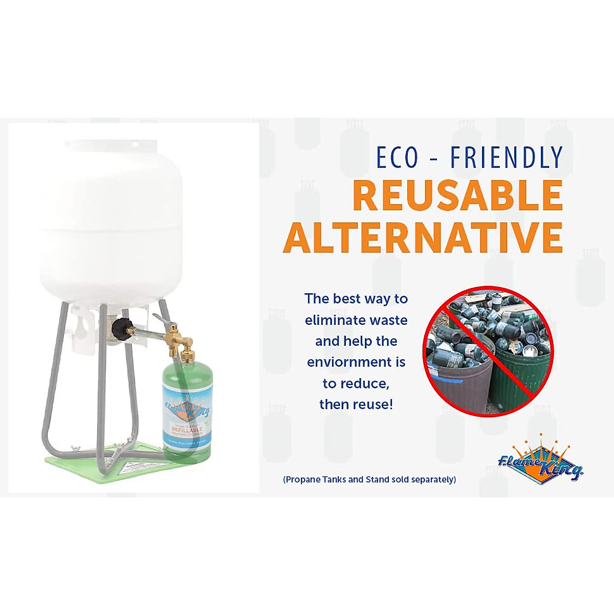 Flame King Propane Refill Fitting Adapter Valve for 1LB Camping Refillable Tank Cylinders