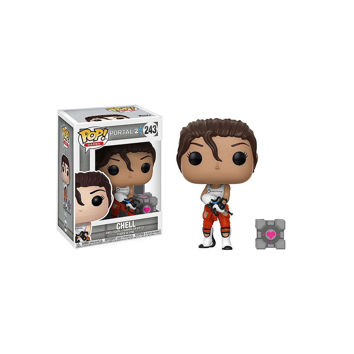 Funko POP Games: Chell Collectible Vinyl Figure with Portal Gun
