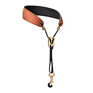 Miwayer Sax Neck Strap Professional Saxophone Harness Leather Padded Soft Neck Sling Adjustable For Baritone Alto Tenor Soprano Baritone And Bari Sax