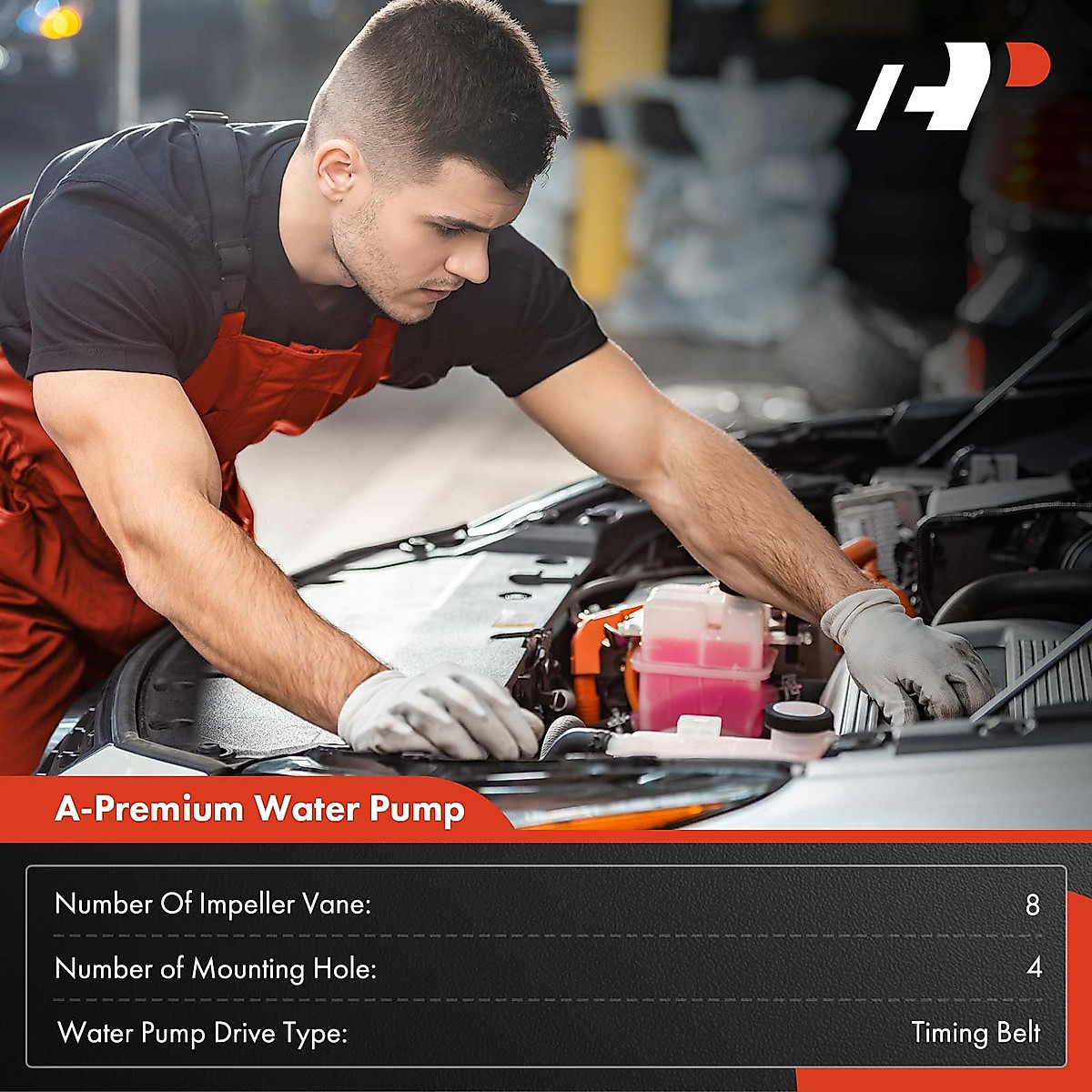 A-Premium Engine Water Pump Compatible with Dodge Grand Caravan 2008-2010 & Volkswagen Routan 2009-2010 & Chrysler Town & Country 2008-2010 - V6 3.3L 3.8L - w/Gasket, 4648952AE, 4648952BA