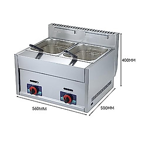 Commercial Deep Fryer, Deep Fryer Pot with Basket, for Restaurants, Supermarkets, Fast Food Restaurants, Snack Bars