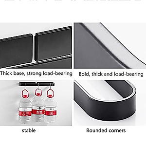 Towel Rack, Black Towel Rod Bathroom Accessories Towel Bar, Bath Towel Holder Bathroom Kitchen Towel Storage Rack, Kitchen Dish Cloth Hanger Multiple Uses (Size : 60cm)