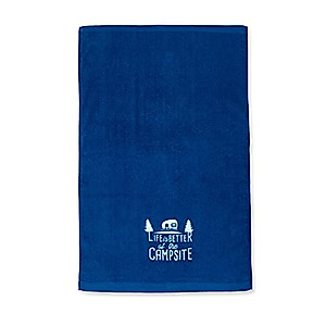 Camco Life is Better at The Campsite RV Dish Towel Set - Perfect for Drying Hands and Dishes - Includes a Set of (2) Towels - 27-Inches x 16-1/2-Inches (53301)