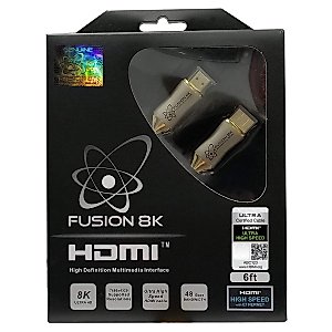 Fusion8K HDMI 2.1 Certified Cable Supports 10K 8K @60Hz and 4K @120Hz Compatible with All TVs, BluRay, Xbox Series X, PS5 (6 Feet)
