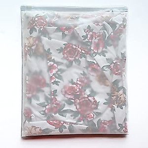 LOONAK Frosted Clear Zipper Plastic Poly Bags Matt 50pcs for Apparel Packaging Bags, Clothing, Sweaters, Hoodie, Women Shoes, Sewing Projects, T-Shirts, Shirts, Skirt, Cosmetics and Documents (9.84x11.81 in)